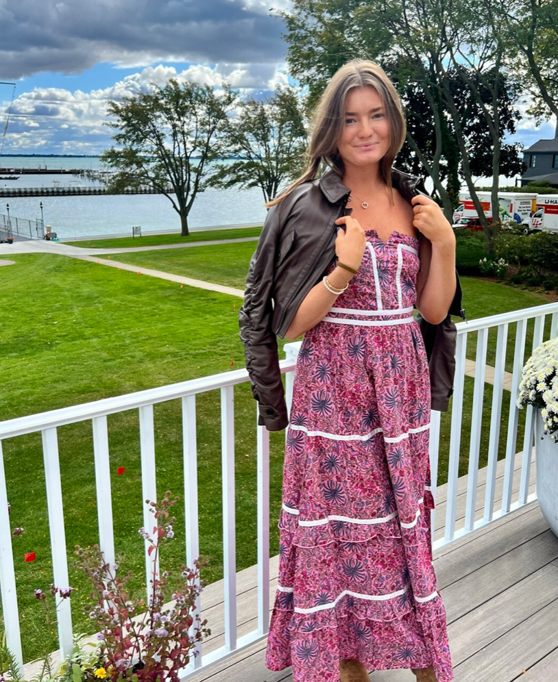 Ella Dark Pink Floral Maxi – chakeris